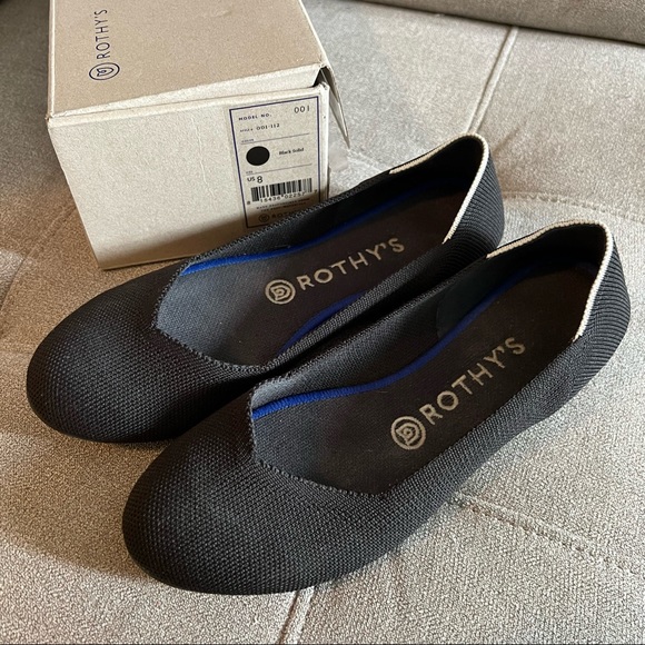 Rothy's | Shoes | Rothys The Flat Black Ballet Slip On 8 | Poshmark